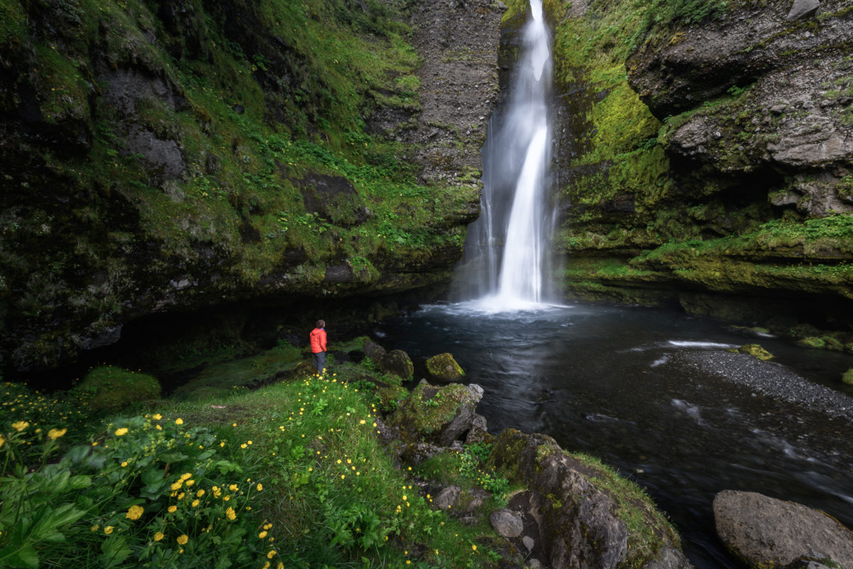 Working the scene at the Gluggafoss waterfall - Photographing Iceland